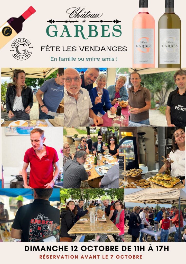 Grape harvest festival and walk at Château de Garbes - La Gironde du Sud